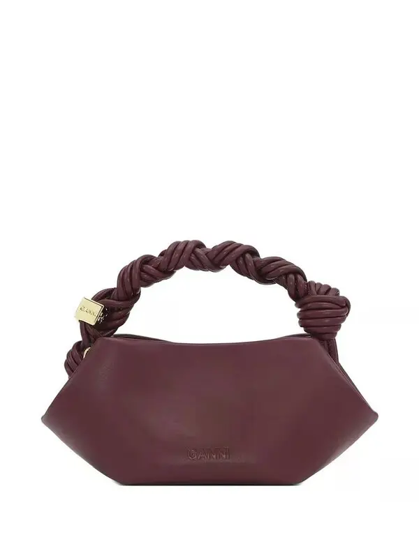GANNI Mini Bou Twisted-handle Tote Bag - Red