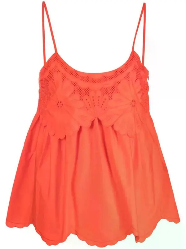 TWINSET Broderie Anglaise Poplin Top