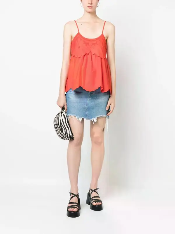 TWINSET Broderie Anglaise Poplin Top