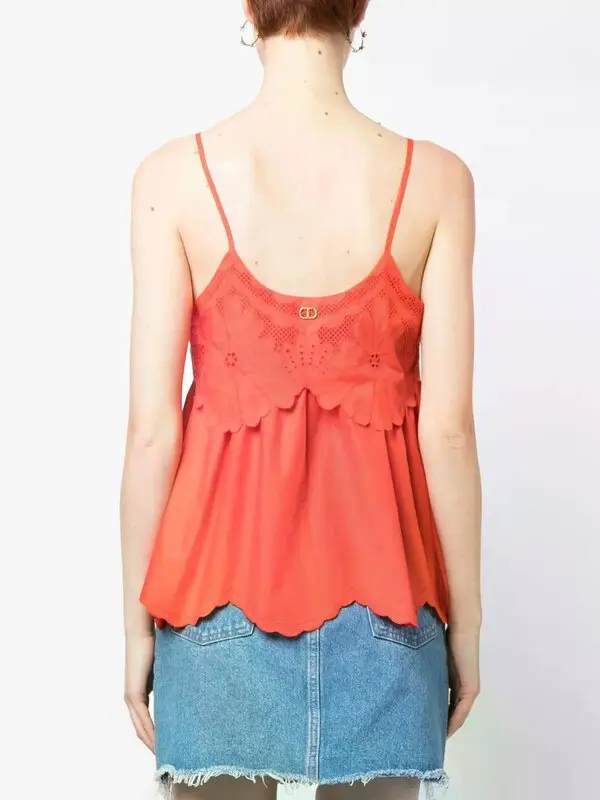 TWINSET Broderie Anglaise Poplin Top