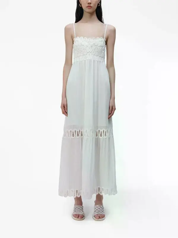 Simkhai Sleeveless Lace-embellished Dress