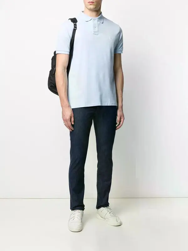 Polo Ralph Lauren Embroidered Logo Short Sleeve Polo Shirt - Blue