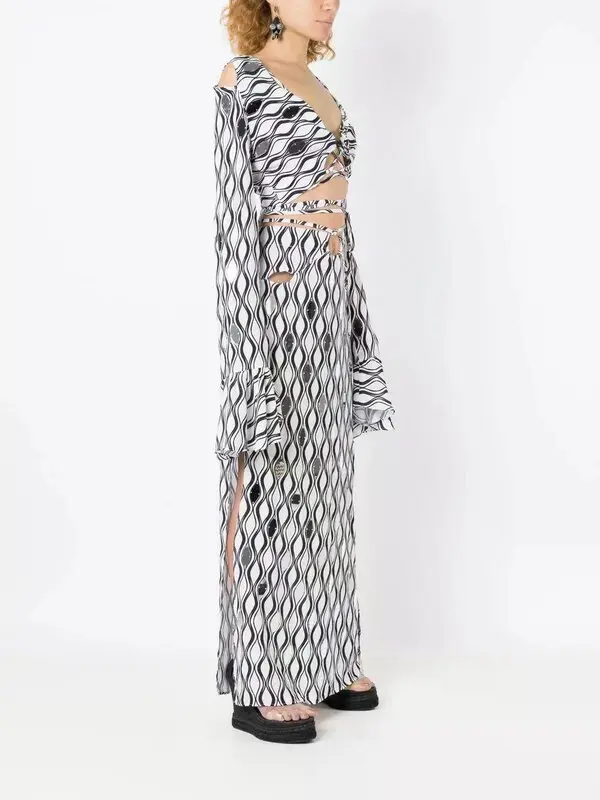 AMIR SLAMA Long-sleeved Tie-fastening Blouse