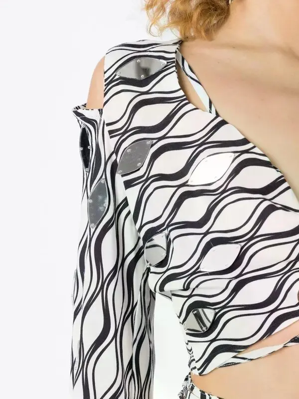 AMIR SLAMA Long-sleeved Tie-fastening Blouse