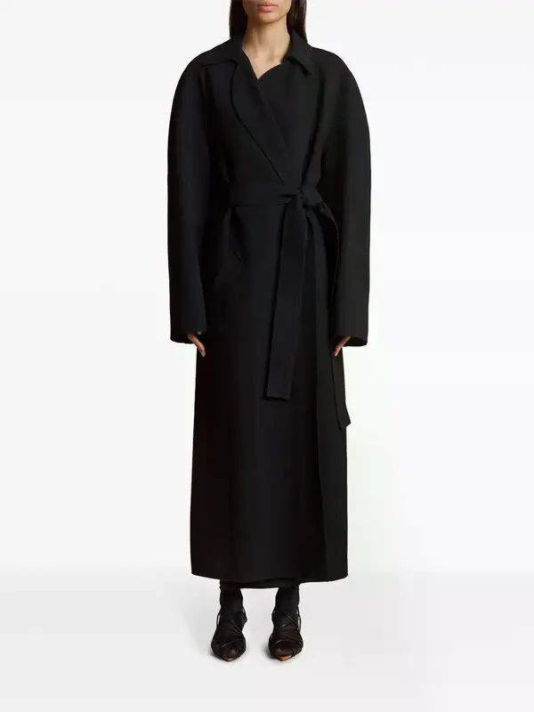 Khaite Belted Twill Trench Coat