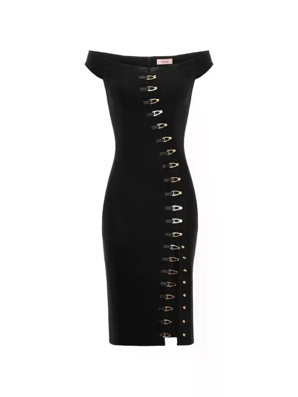 MURMUR Ivy Off-shoulder Hook-fastening Midi Dress