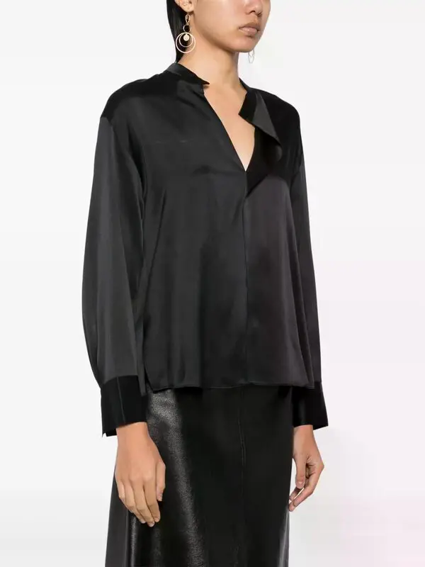 Vince Draped Silk Blouse