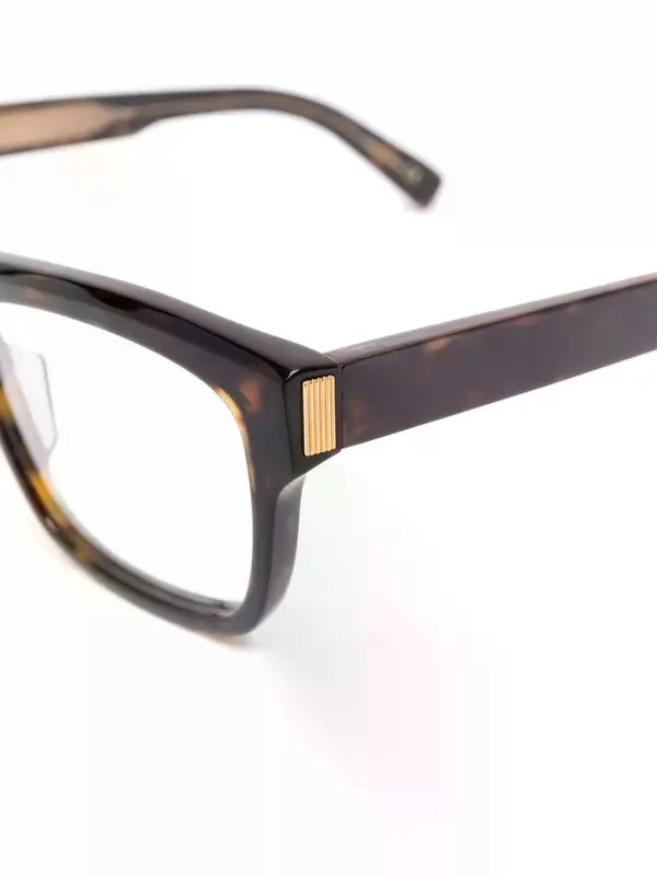 Dunhill Tortoiseshell-effect Square-frame Glasses