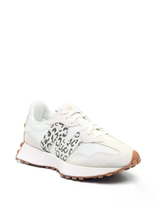 NEW BALANCE 327 Leopard-print Lace-up Sneakers - Neutrals