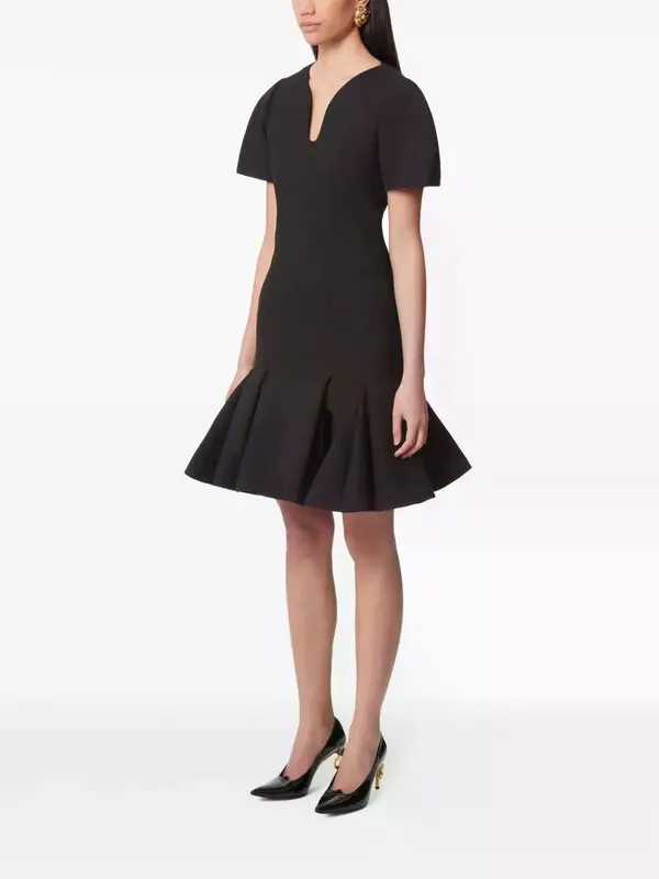 Nina Ricci Peplum-hem Wool Dress