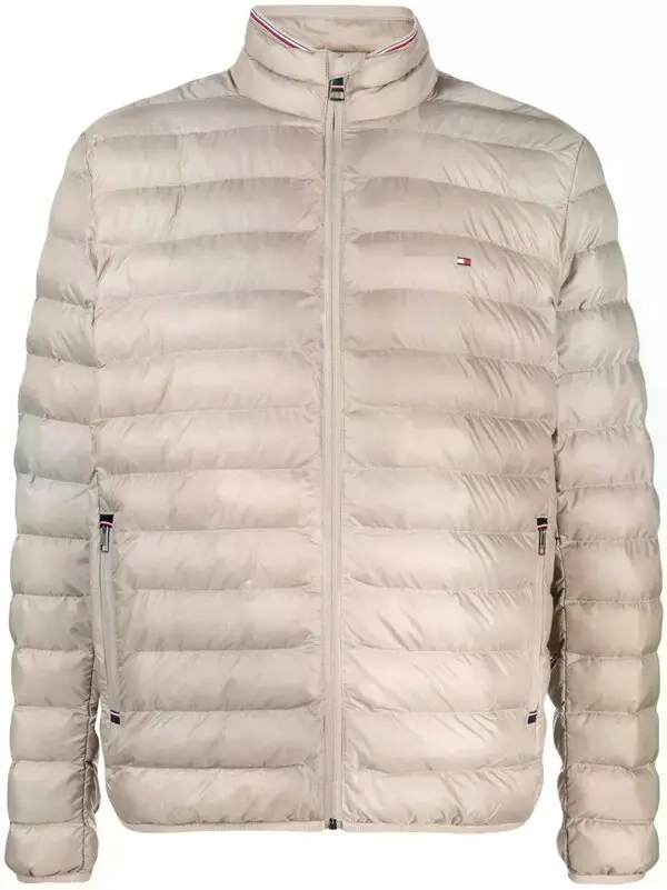 Tommy Hilfiger Logo-patch Zipped Puffer Jacket