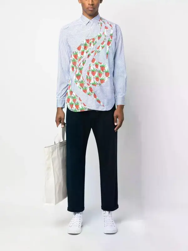 Comme Des Garçons Graphic-print Cotton Shirt