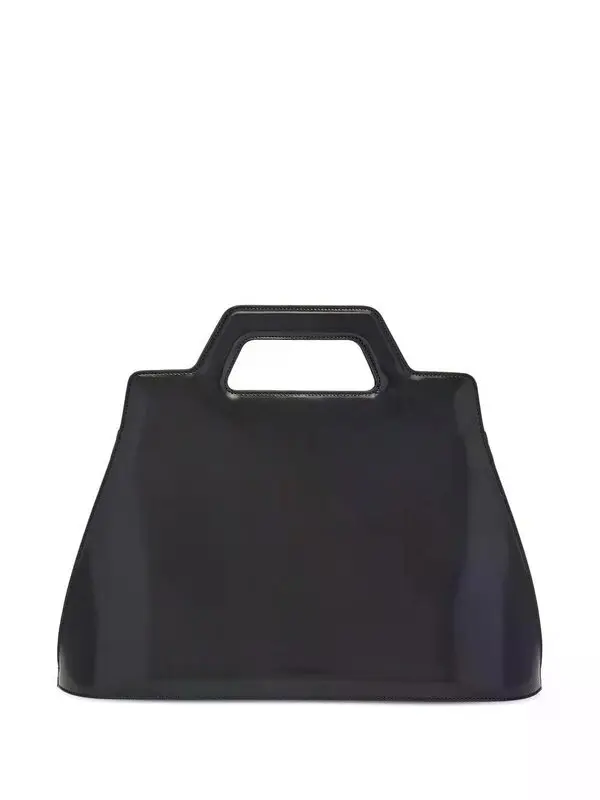 FERRAGAMO Gancini Top-handle Leather Tote Bag - Black