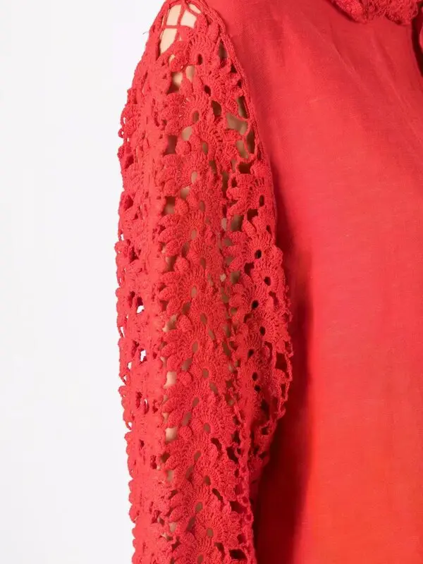 AMIR SLAMA Floral-lace Detail Shirt