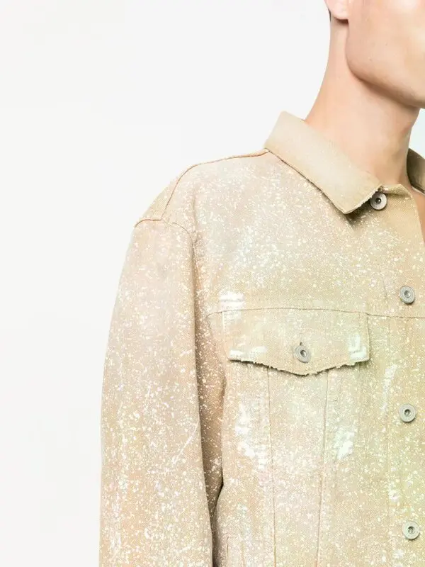 Heron Preston Paint Splatter Denim Shirt Jacket