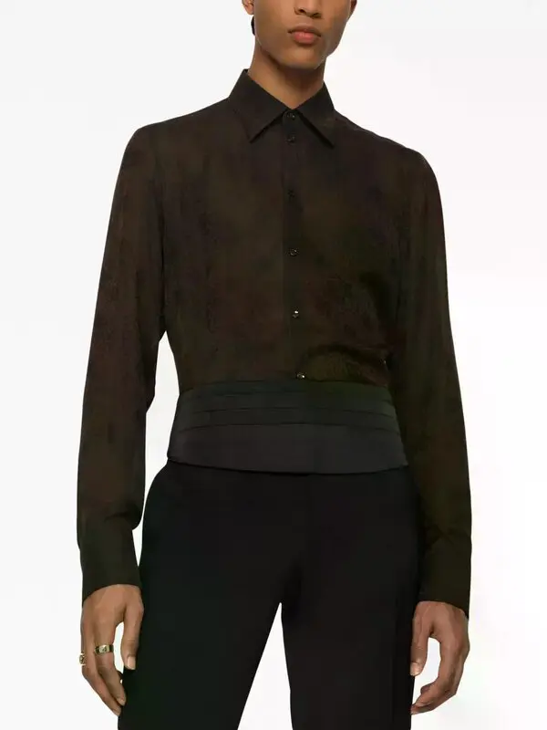 Dolce & Gabbana Pleated Silk Cummerbund - Black