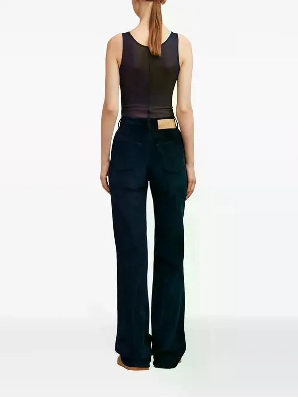 AMI Paris Semi-sheer Round-neck Tank Top - Blue