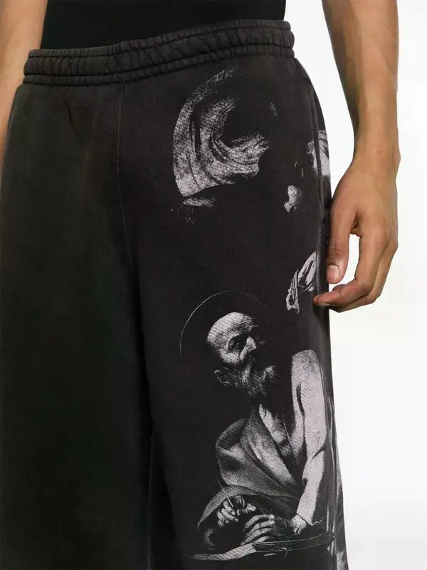 Off-White Cotton Track Shorts