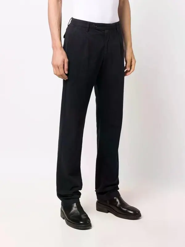 Massimo Alba Mid-rise Straight-leg Trousers - Blue