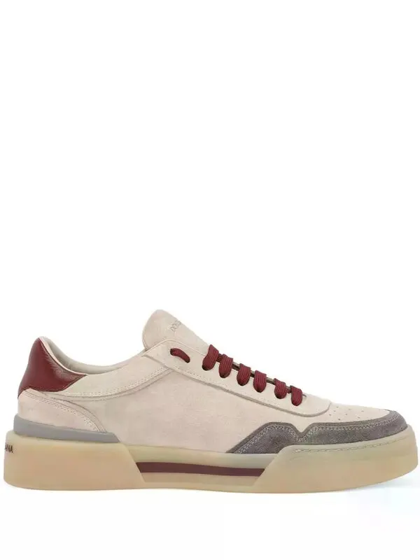 Dolce & Gabbana Panelled Suede Sneakers - Neutrals