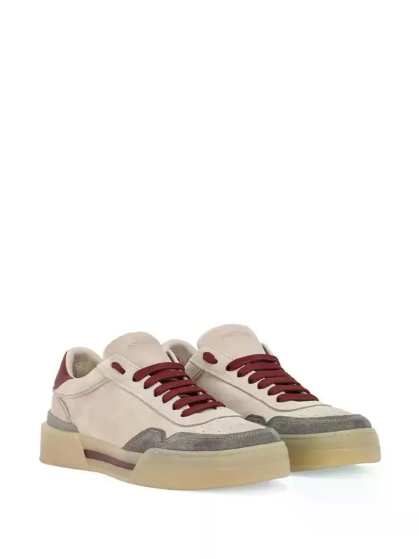 Dolce & Gabbana Panelled Suede Sneakers - Neutrals