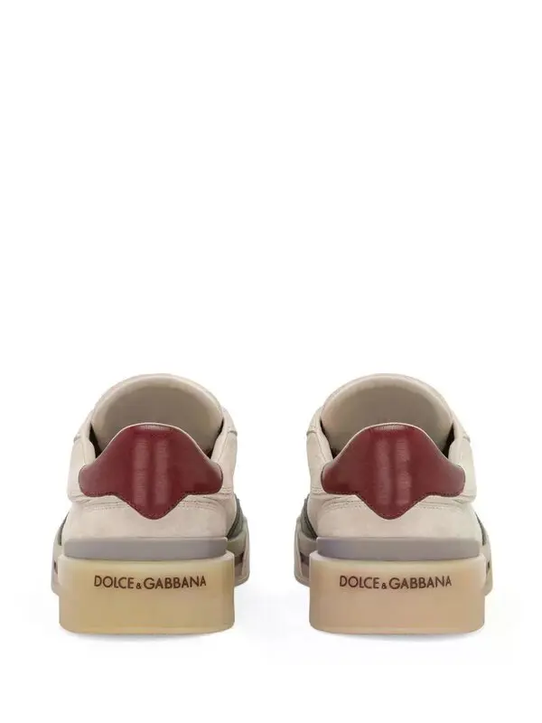 Dolce & Gabbana Panelled Suede Sneakers - Neutrals