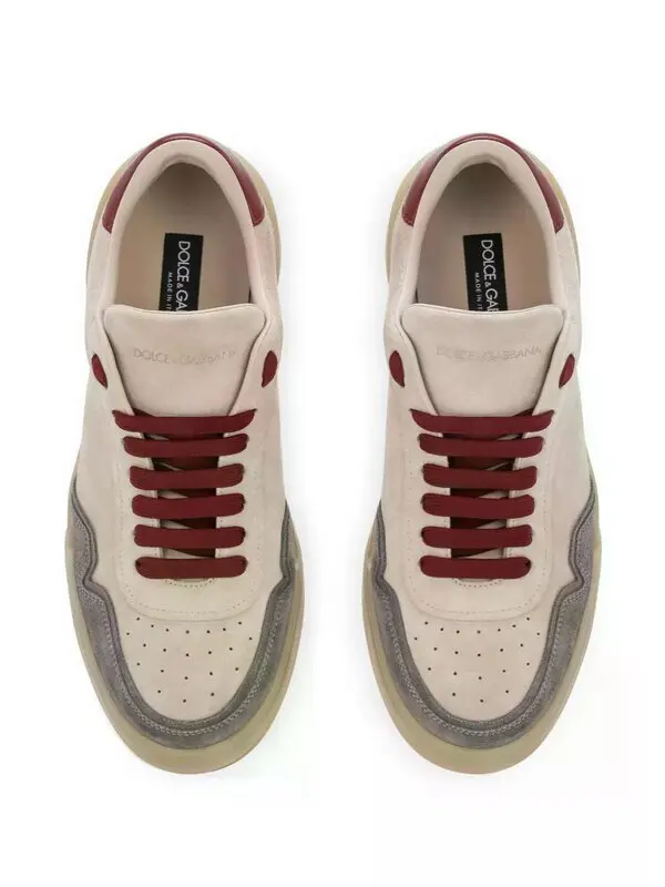 Dolce & Gabbana Panelled Suede Sneakers - Neutrals