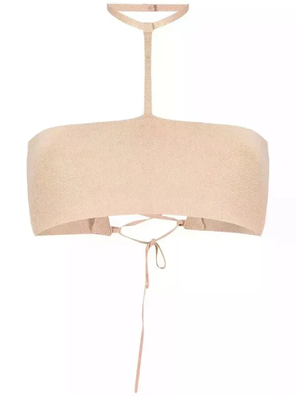 ANDREĀDAMO Halterneck Bandeau Top - Neutrals