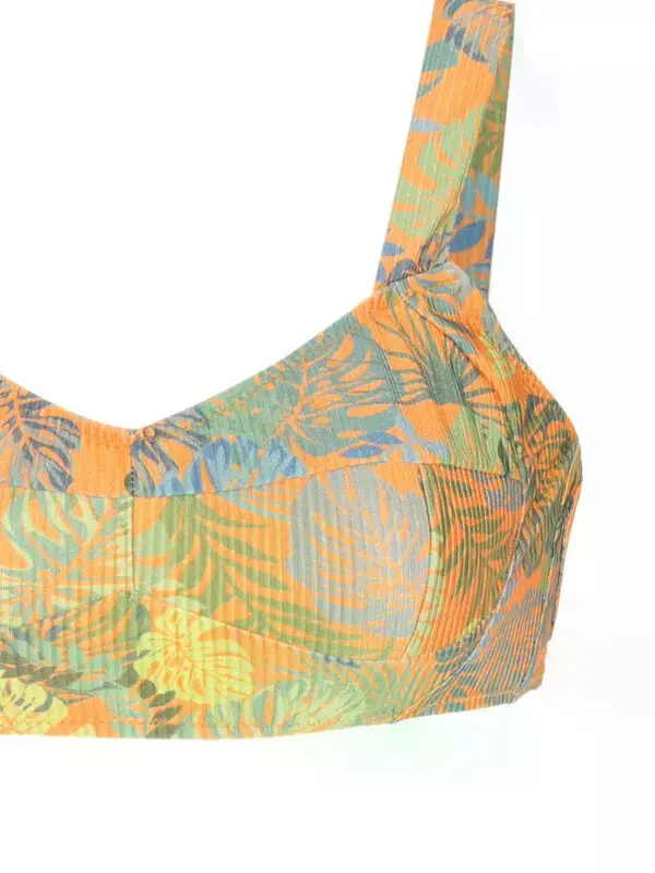 AMIR SLAMA Palm Leaf Print Bikini