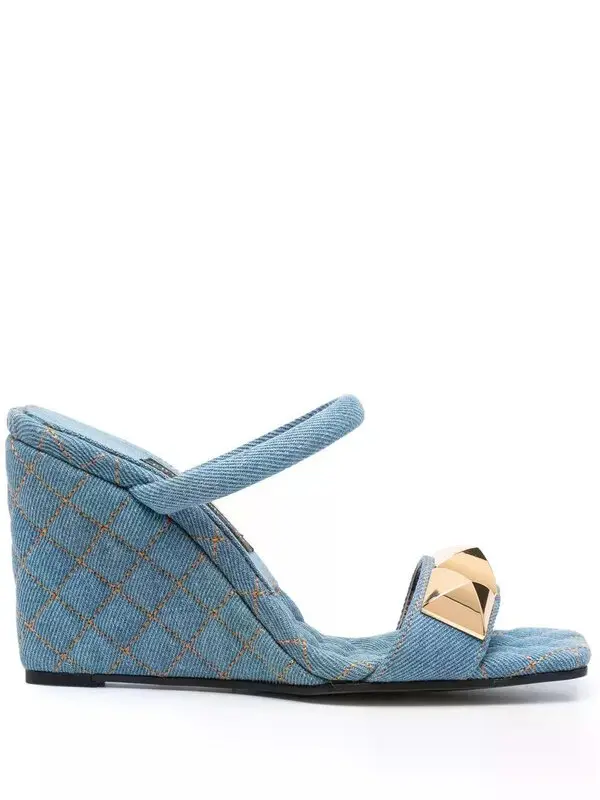 Philipp Plein 110mm Stud-detail Wedge Sandals