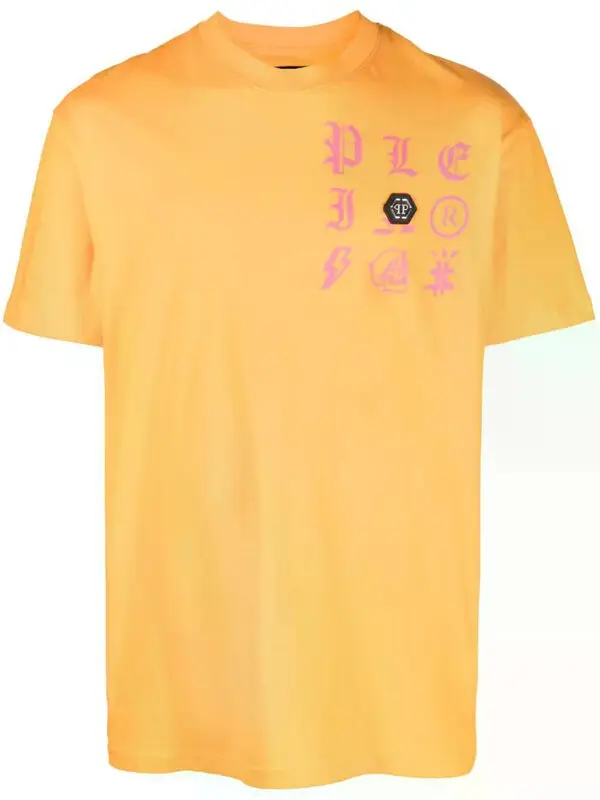 Philipp Plein Logo-patch Cotton T-shirt - Orange