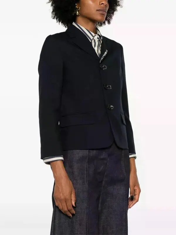 Marni Embroidered Wool Single-breasted Blazer