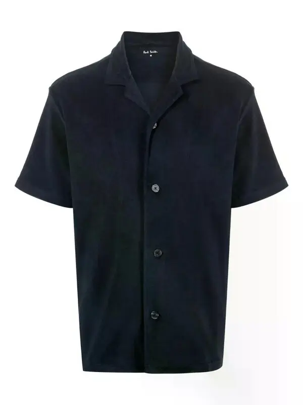 Paul Smith Towelling Short-sleeve Shirt - Blue