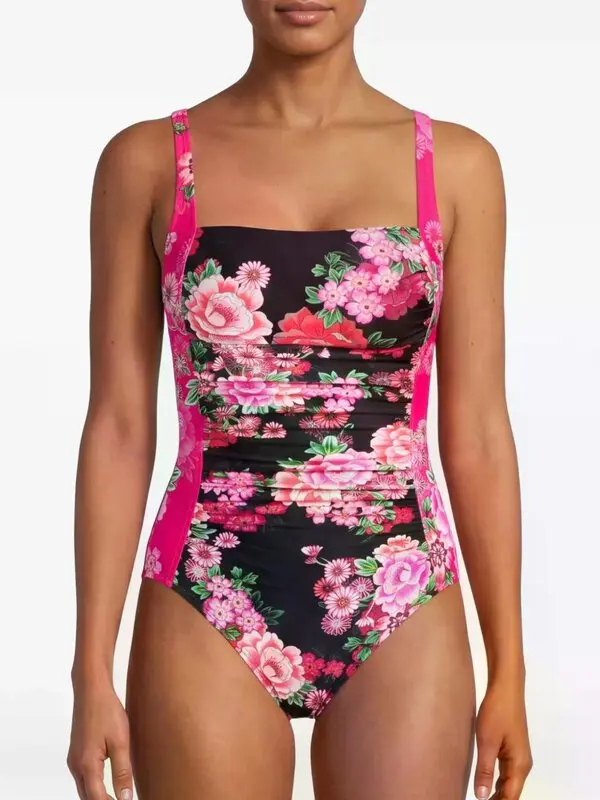Johnny Was Printed One-piece Swimsuit - Black
