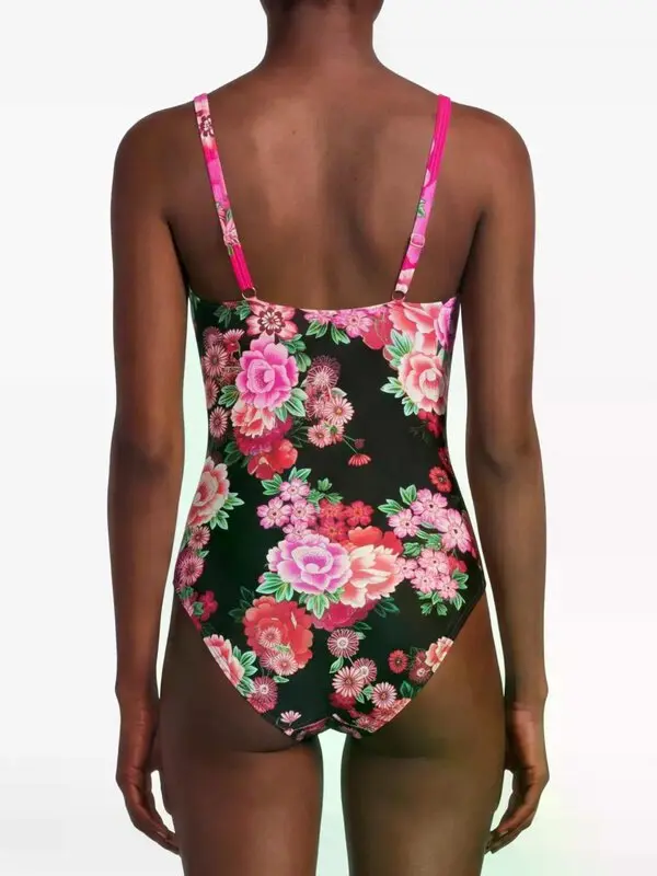 Johnny Was Printed One-piece Swimsuit - Black