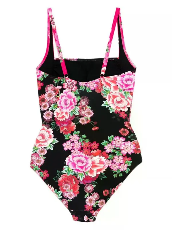 Johnny Was Printed One-piece Swimsuit - Black