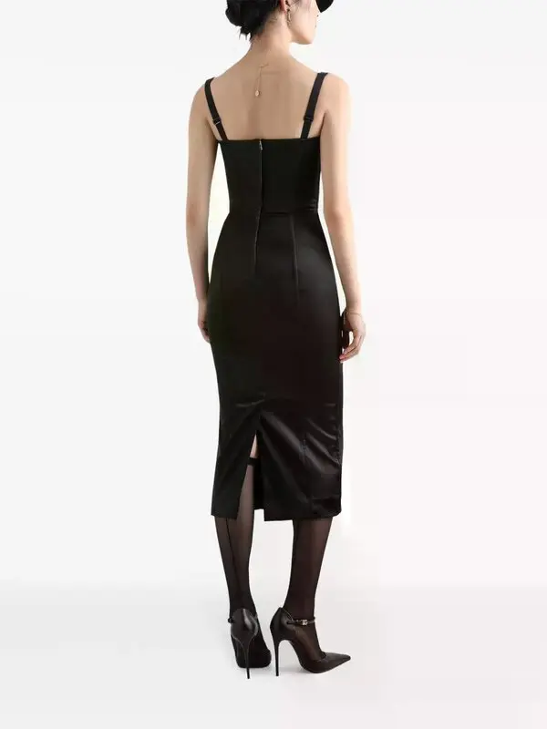 Dolce & Gabbana Paneled Midi Dress - Black