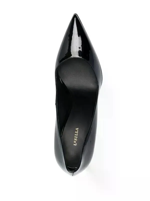 LE SILLA 140mm Uma Patent-leather Platform Pumps - Black