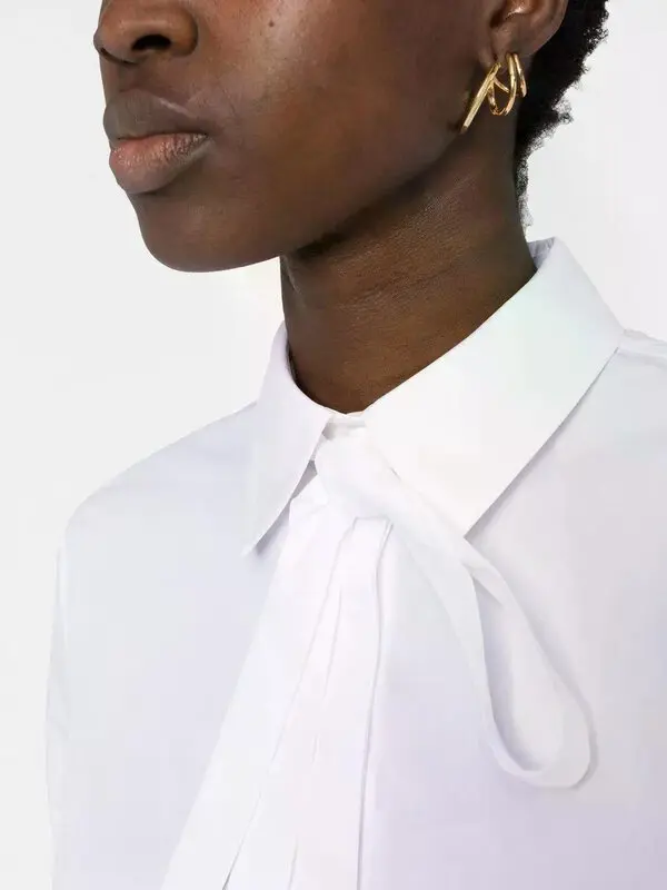 Valentino Garavani Pussy-bow Cotton Shirt - White