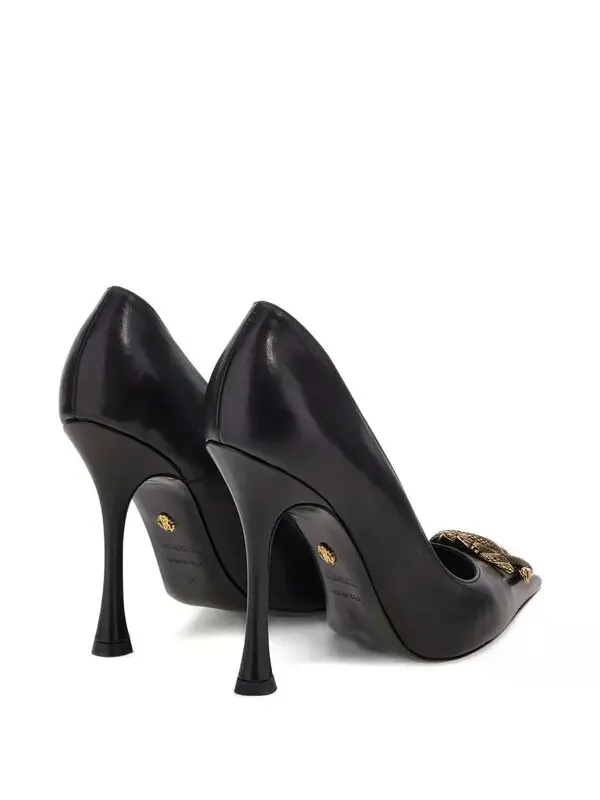 Roberto Cavalli Mirror Snake Pumps