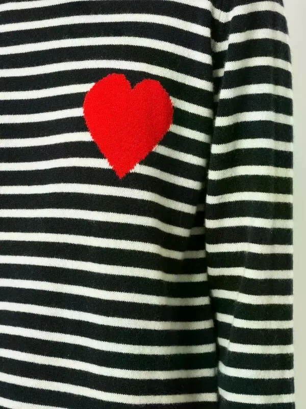 Chinti & Parker Breton Stripe Heart Jumper