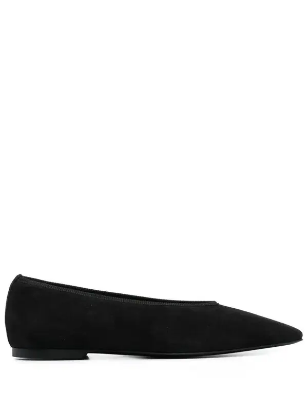 TOTEME Suede Ballerina Flats - Black