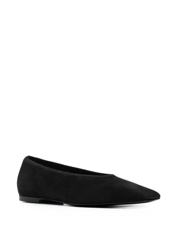 TOTEME Suede Ballerina Flats - Black