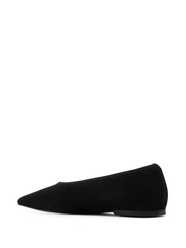 TOTEME Suede Ballerina Flats - Black