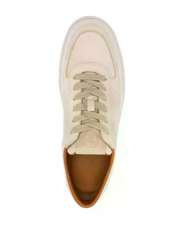 Moncler Monclub Leather Sneakers - Neutrals