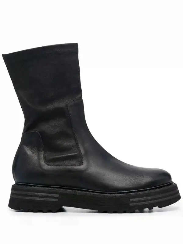 Guidi Leather Slip-on Ankle Boots