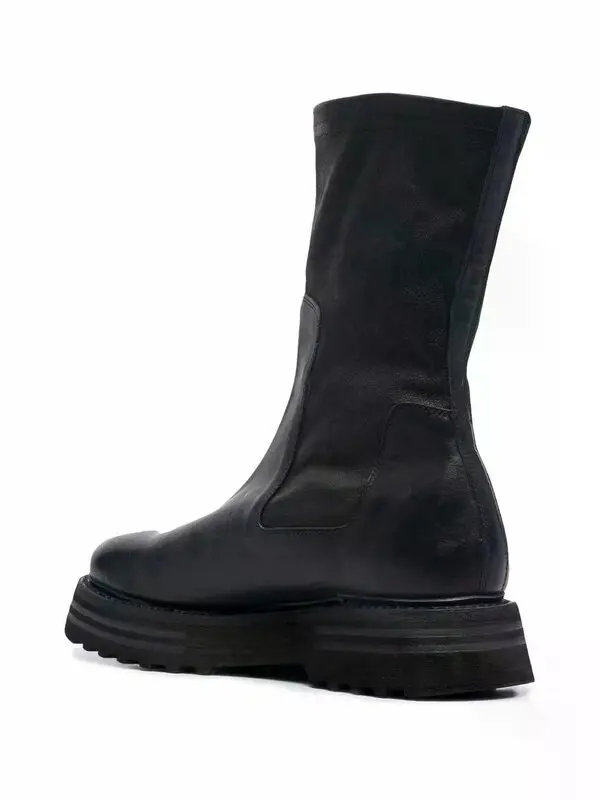 Guidi Leather Slip-on Ankle Boots