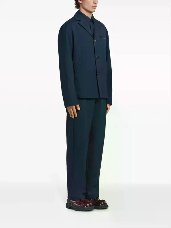 Marni Logo-patch Virgin-wool Shirt