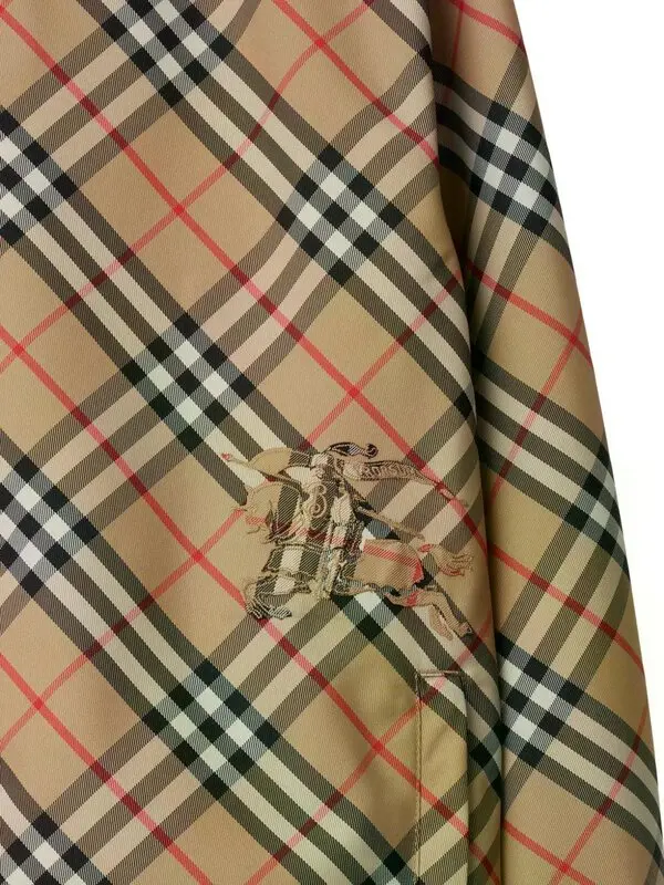 Burberry Check Reversible Zip-front Hooded Jacket - Brown
