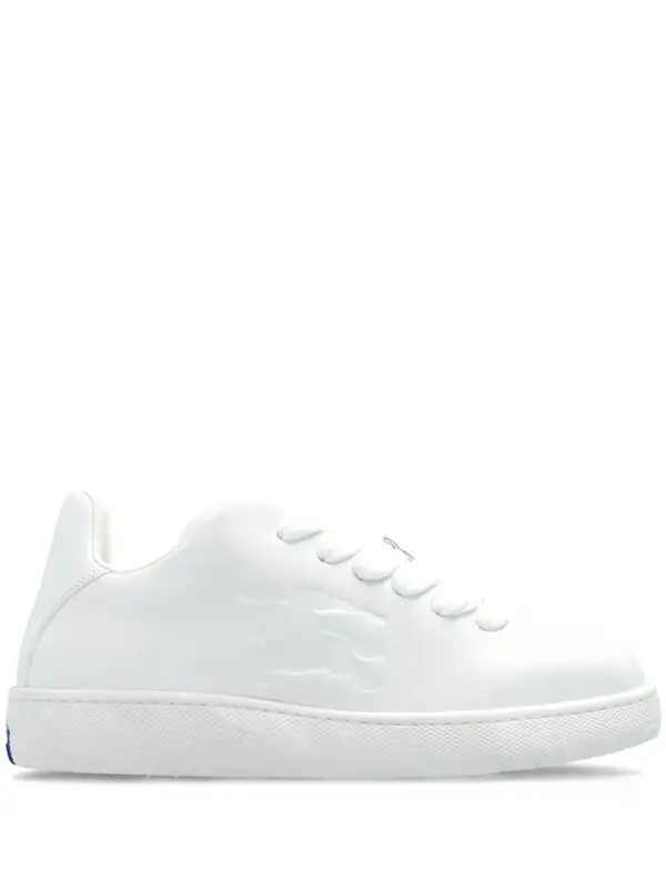 Burberry Twisted Metal Detail Leather Sneakers
